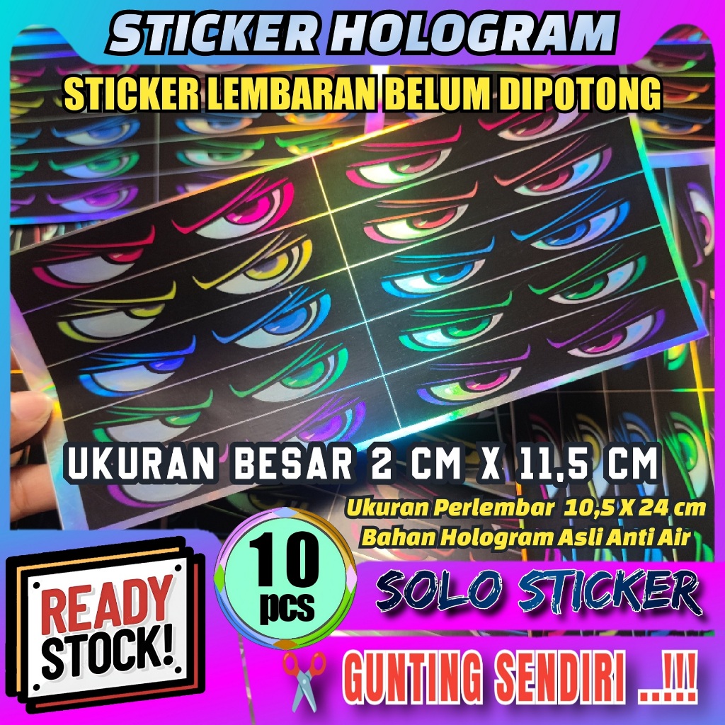Jual Stiker Strobo Mata Kedip Bus Lembaran Ukuran Besar Isi 10 pc 2 x ...