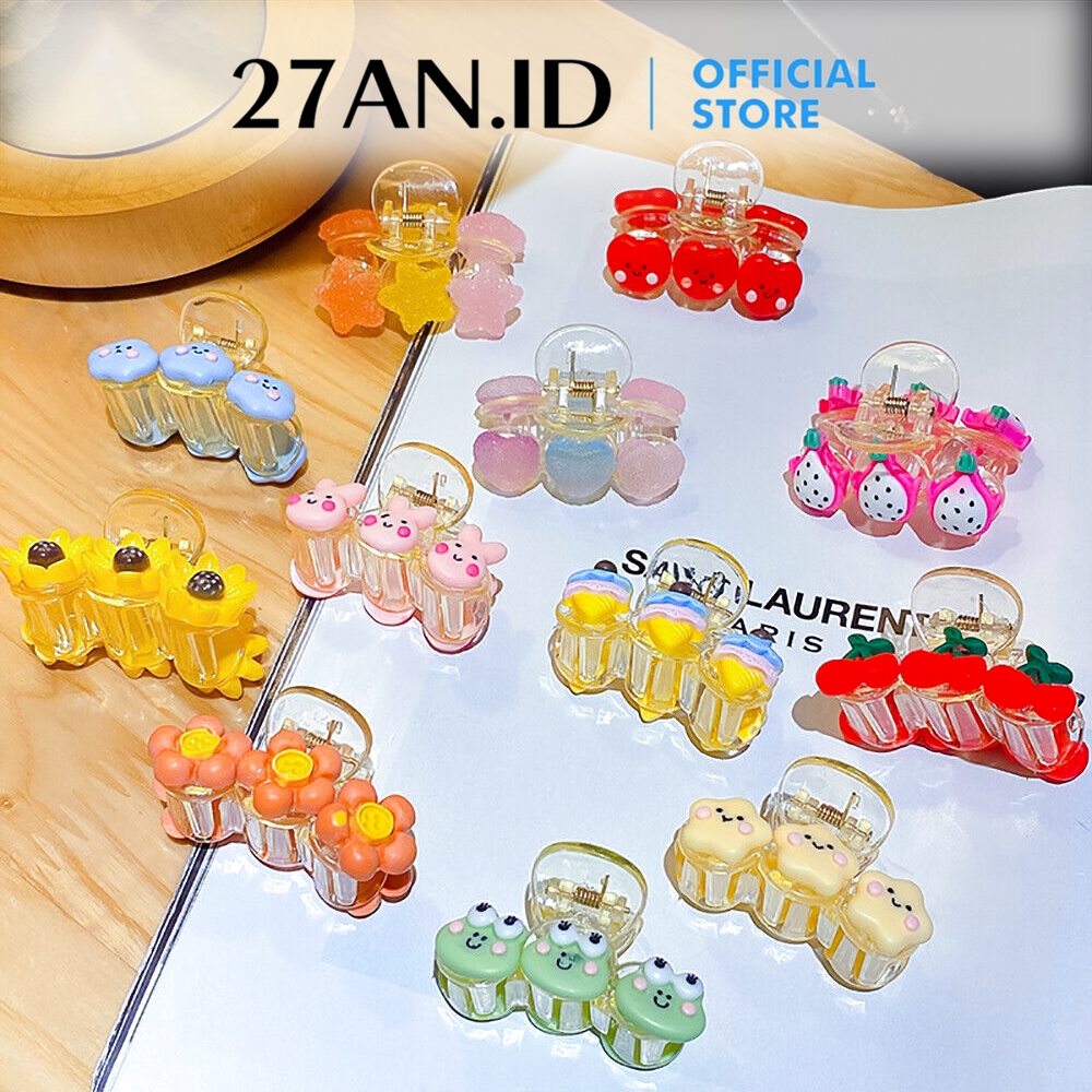 Jual ( 27AN.ID ) Jepit Rambut Karakter Bunga Kartun H630 Aksesoris ...