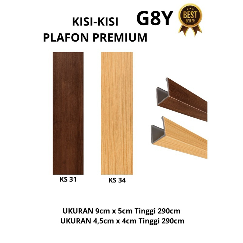 Jual Kisi Plafon PVC 2.9m / Kisi-Kisi Plafon PVC / Kisi Untuk Plafon ...