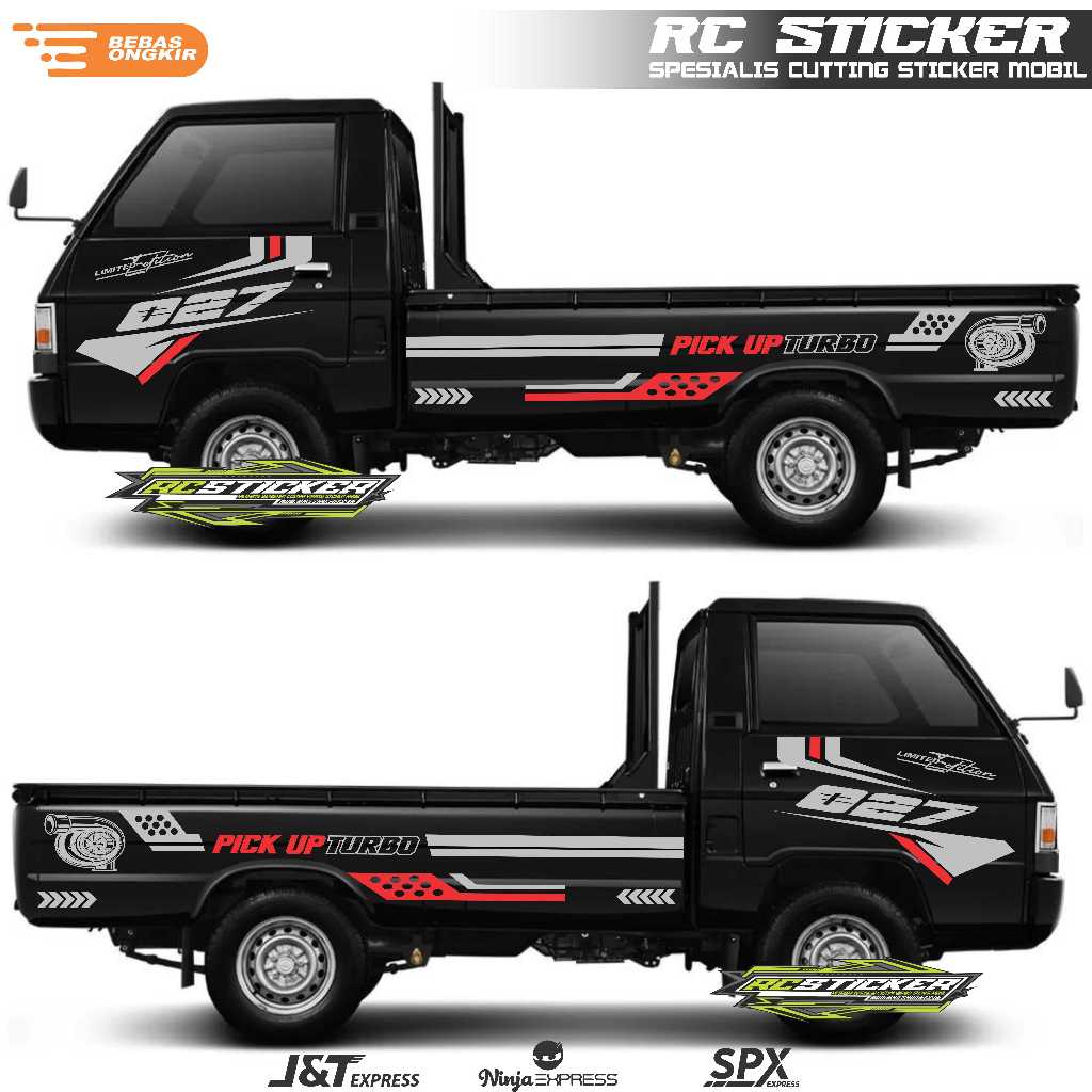 Jual sticker pick up l300 variasi cutting sticker mobil pick up carry ...