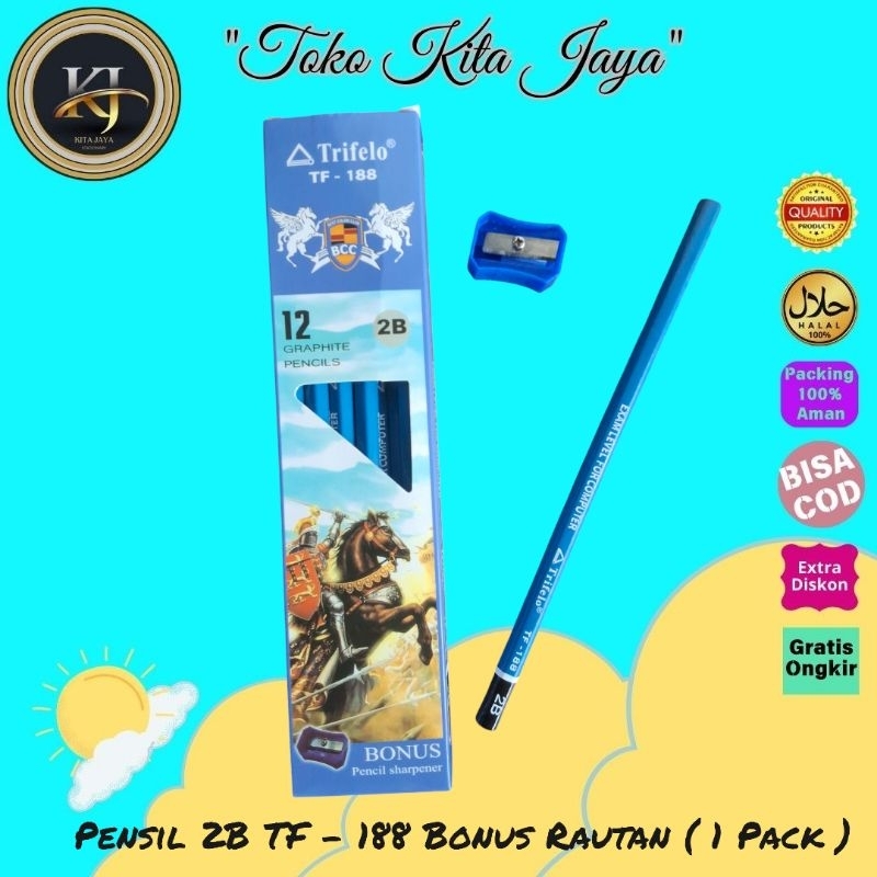 Jual Pensil 2b TF - 188 ( 1 Pack ) | Shopee Indonesia