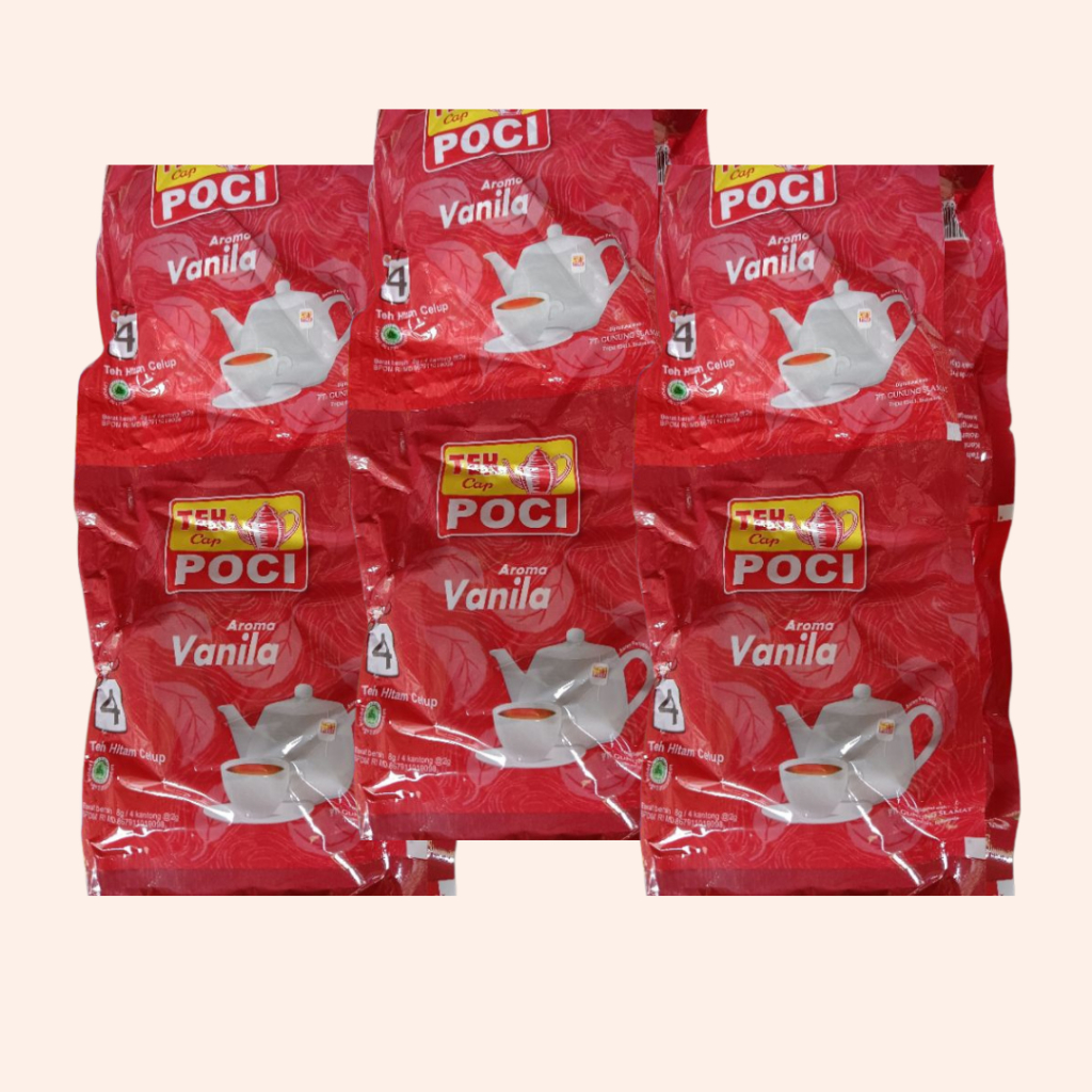Jual Teh Celup Cap Poci Vanilla Sachet Renceng isi 10 | Shopee Indonesia