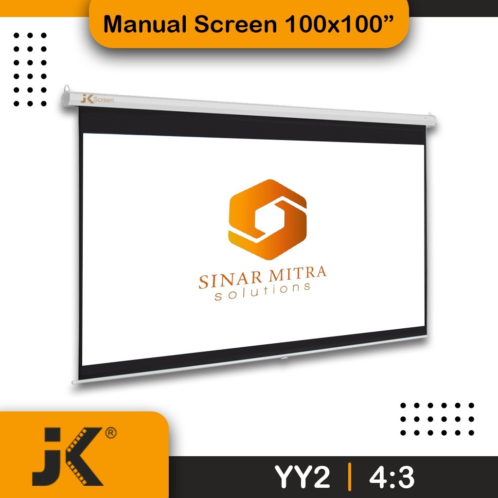 Jual MANUAL SCREEN 4:3 100 INCH JK SCREEN | Shopee Indonesia