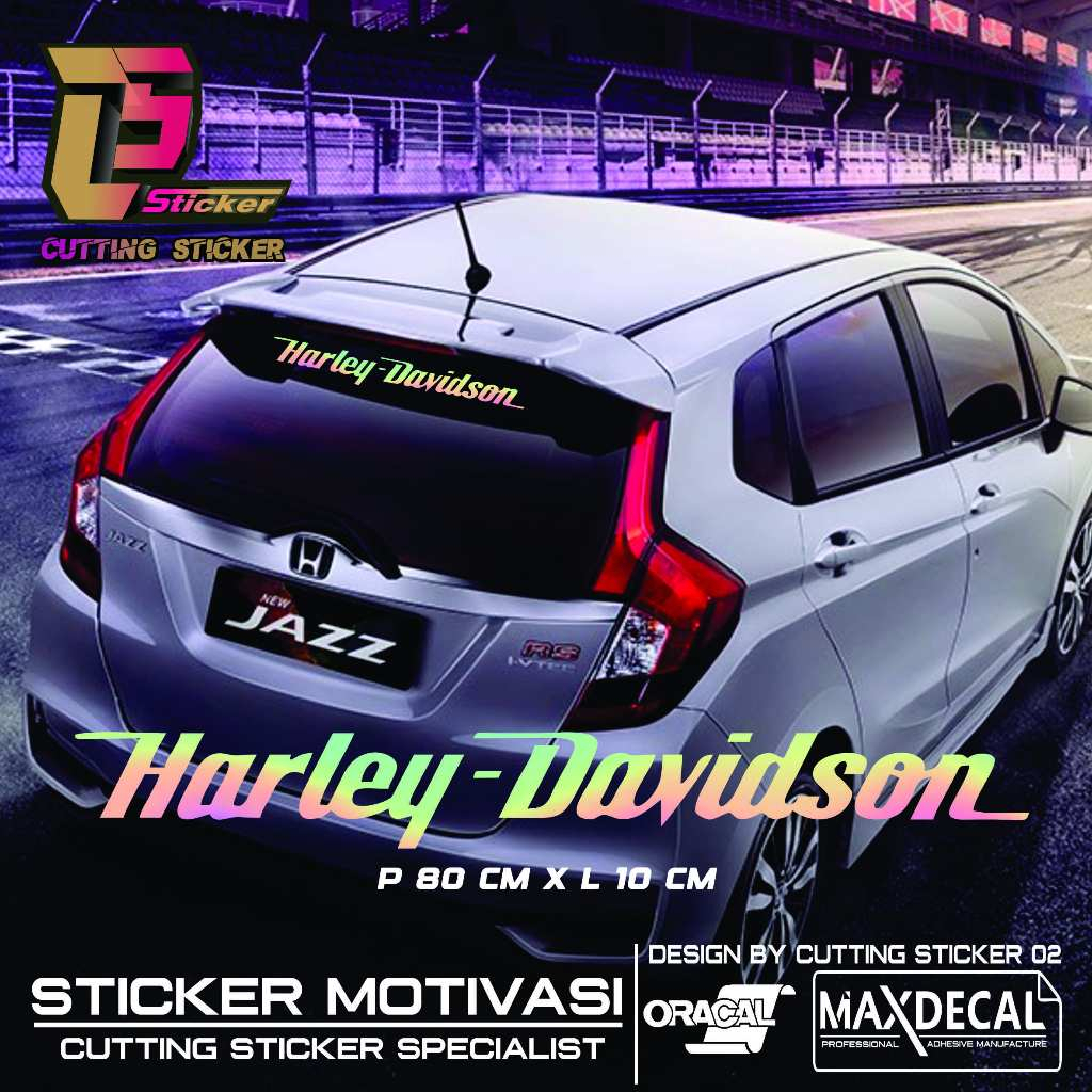 Jual Sticker Cutting Kaca Mobil Harley Davidson Menyala | Shopee Indonesia