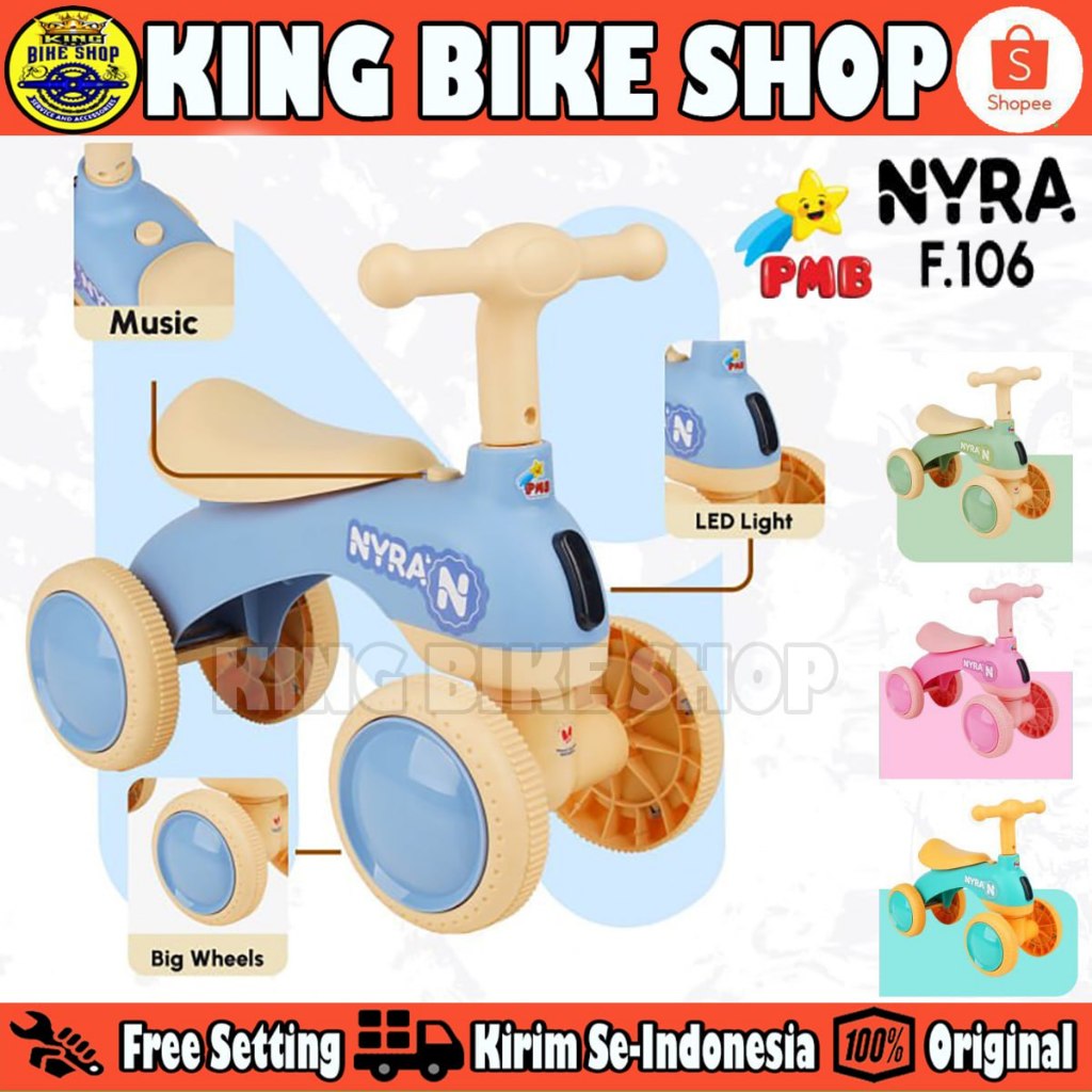 Jual Balance Bike - Ride On PMB IORA NYRA F106 Sepeda Keseimbangan Anak ...