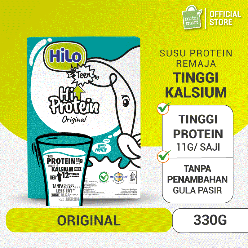 Jual HiLo Teen HiProtein Original 10 Sachet - Susu Remaja Tinggi ...
