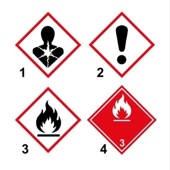 Jual STIKER VINYL SIMBOL LIMBAH 15X15CM SIGN RAMBU K3 | Shopee Indonesia