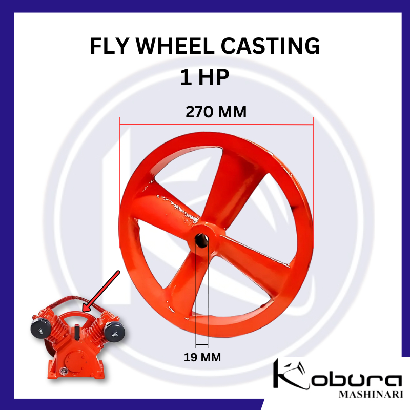 Jual Pulley Bare Fly Wheel Casting 1 HP Mesin kompressor Angin 1 HP Shark dan Supershape ...