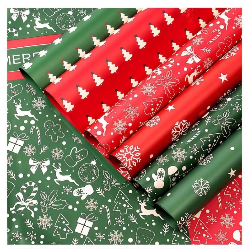 Jual KERTAS BUKET NATAL || KERTAS NEW CHRISTMAS || KERTAS KADO NATAL ...