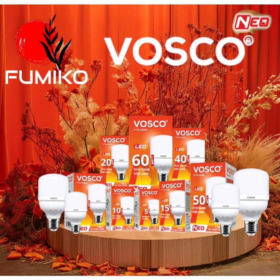 Jual (NEW PACK!!!) LAMPU LED VOSCO NEO T BULB 5/10/15/20/30/40/50W CAHAYA PUTIH SUPER TERANG ...