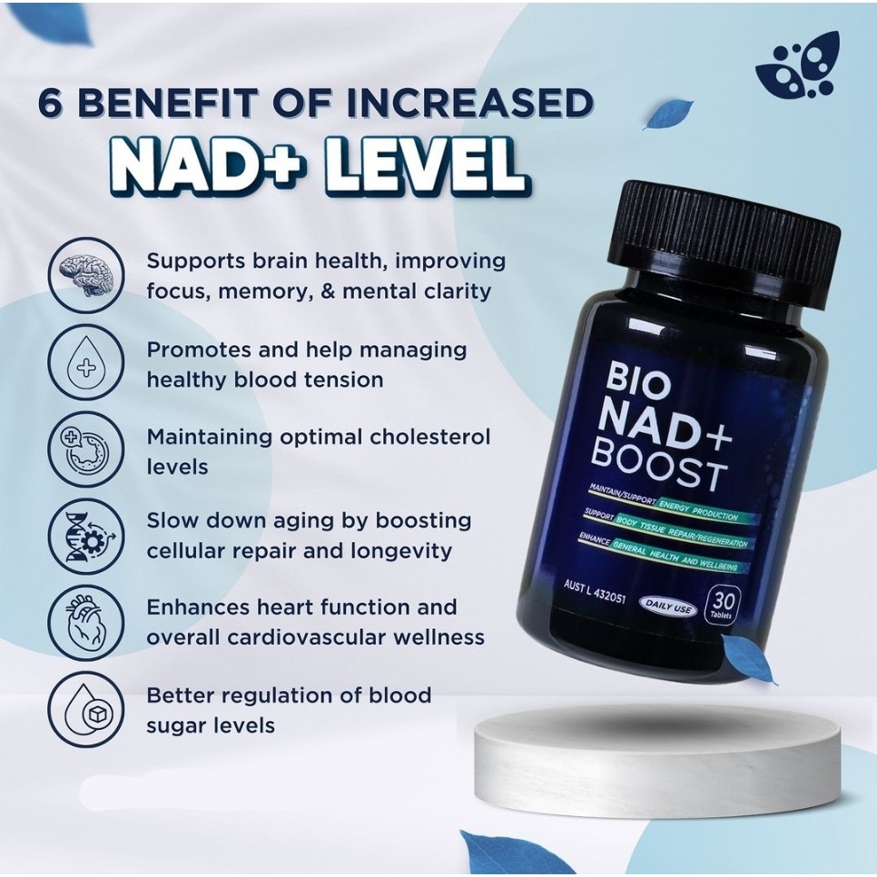 Jual BIO NAD Bio NAD+ BOOST BIOGREEN SCIENCE BIO NAD NICOTINAMIDE ...