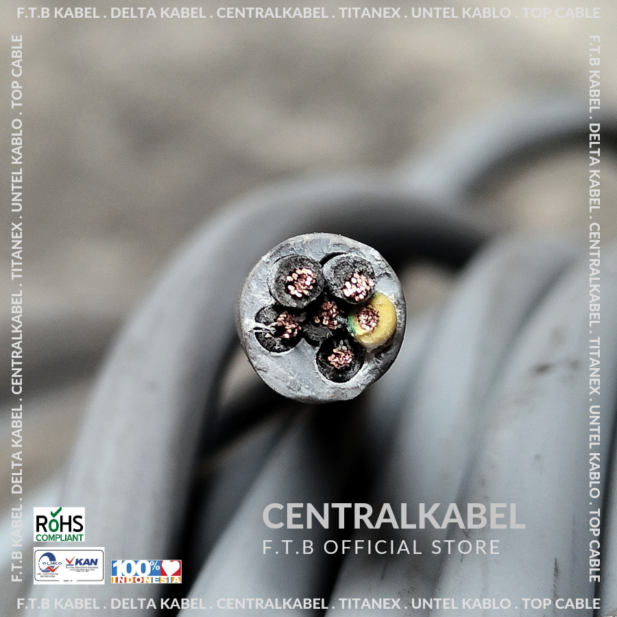 Jual YSLY-JZ 6x0,5 Sqmm 500V CentralKabel ( Delta YSLY-JZ 6x0.5mm YSLY 6x0,5mm YSLY 6x0.5 KABEL ...