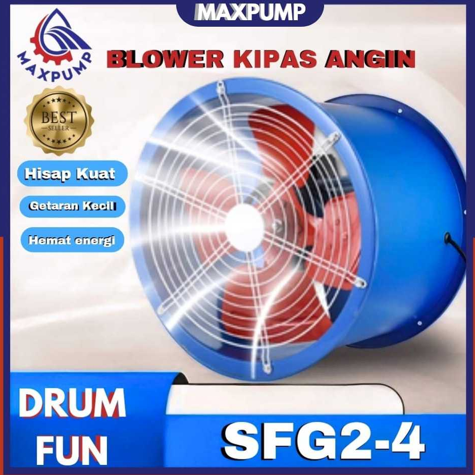 Jual MAXPUMP SFG2-4 Blower Kipas Angin 90W 8inc Drum Fan Ventilator Kipas Angin Hisap Blower ...