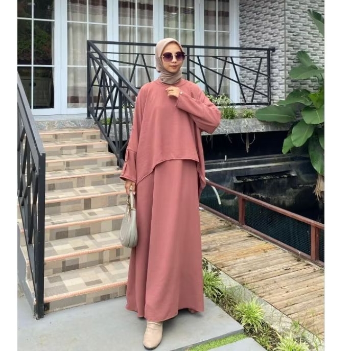 Jual Tina Hijab - One Set Ameena Batwing (Setelan Batwing Elegan ...