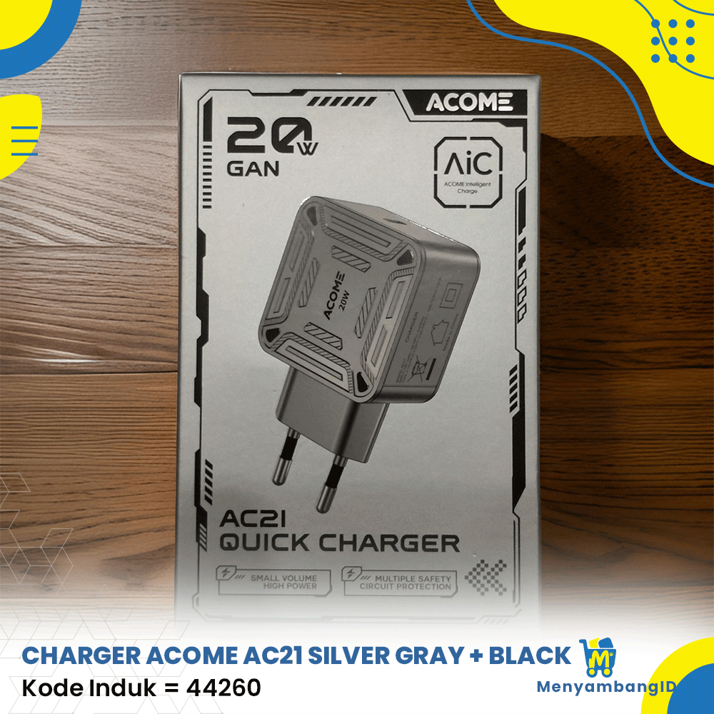 Jual 44260 | ACOME Charger AC21 Adaptor Port Type-C PD 20W Desain Mecha ...