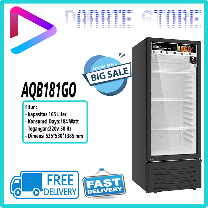 Jual AQUA COLD CHAIN AQB-181GO SHOWCASE 170 LITER AQB-181 AQB181 ...