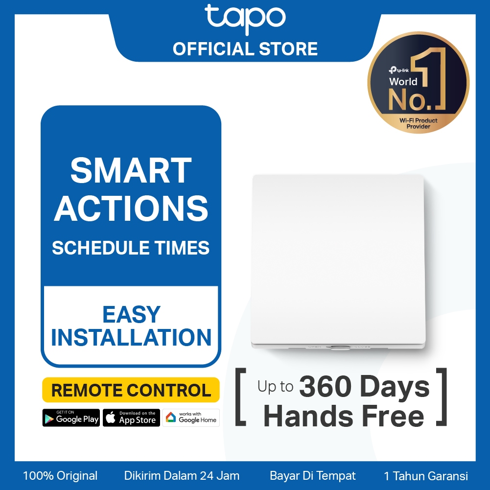 Jual TAPO S210 Smart Light Switch 1-Gang 1-Way Voice Control Schedule ...