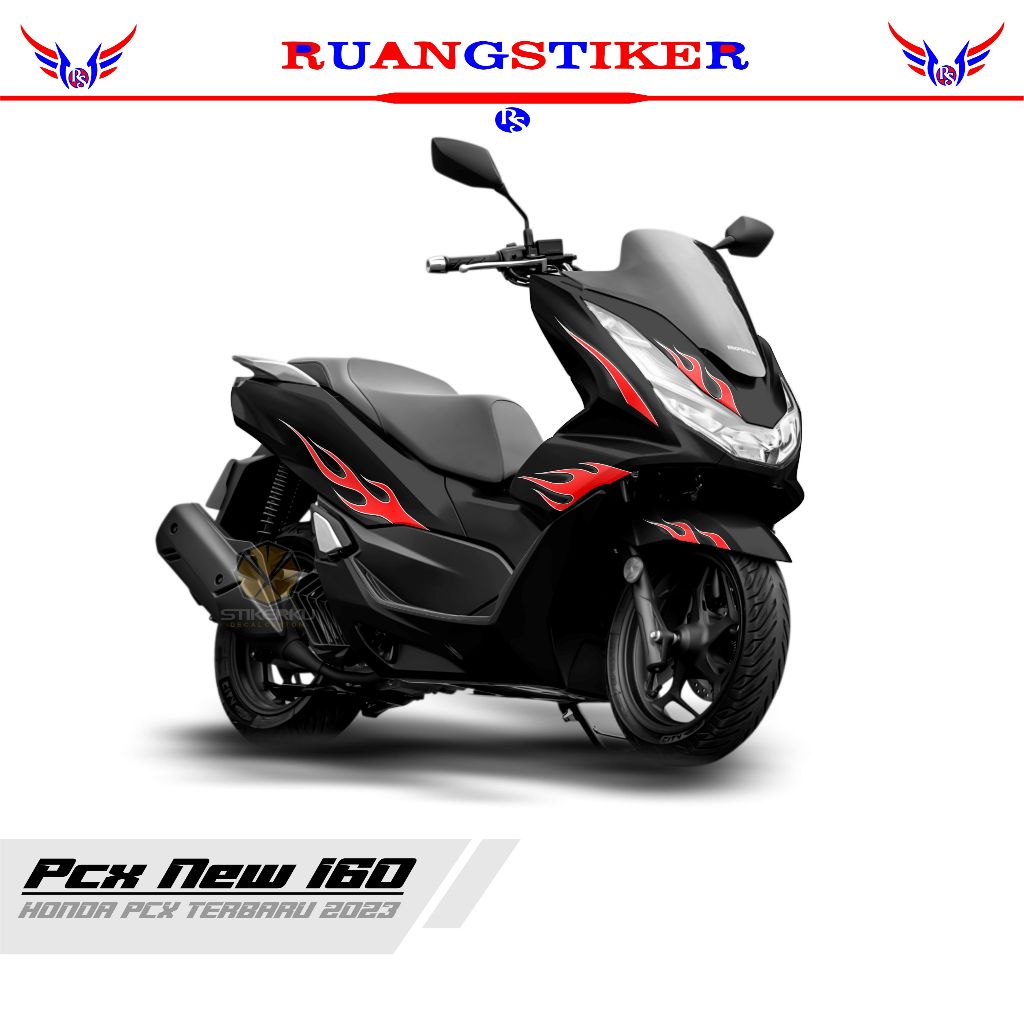 Jual STRIPING PCX NEW 160 MOTIF 3 / EDISI API / ALL-NEW / STIKER PCX160 ...
