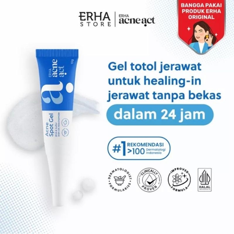 Jual Erha Acne Act Spot Gel 10 GR (Promo) | Shopee Indonesia
