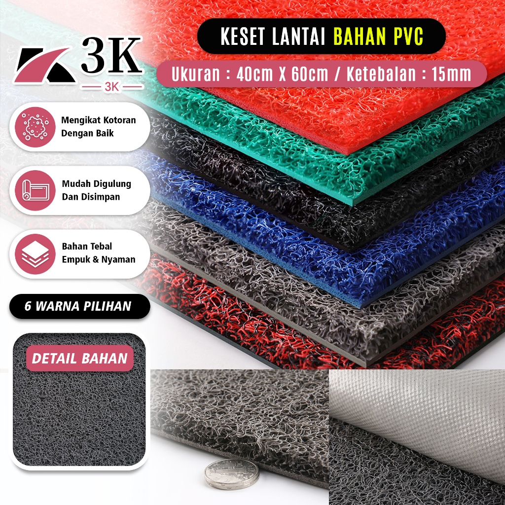 Jual (3K Surabaya) Keset PVC Mie Bihun 40x60CM Tebal 15MM / Keset Bihun ...