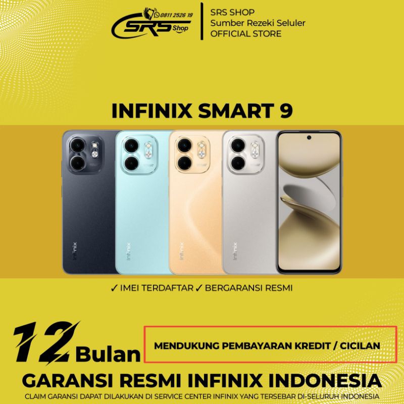 Jual Infinix Smart 9 Ram 4+4/128GB Garansi Resmi Original | Shopee ...