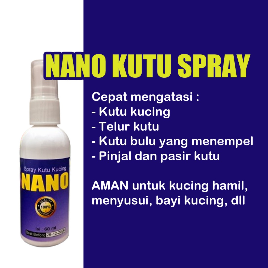 Jual Spray Kutu kucing kutu bulu pinjal telur kutu tanpa grooming aman ...