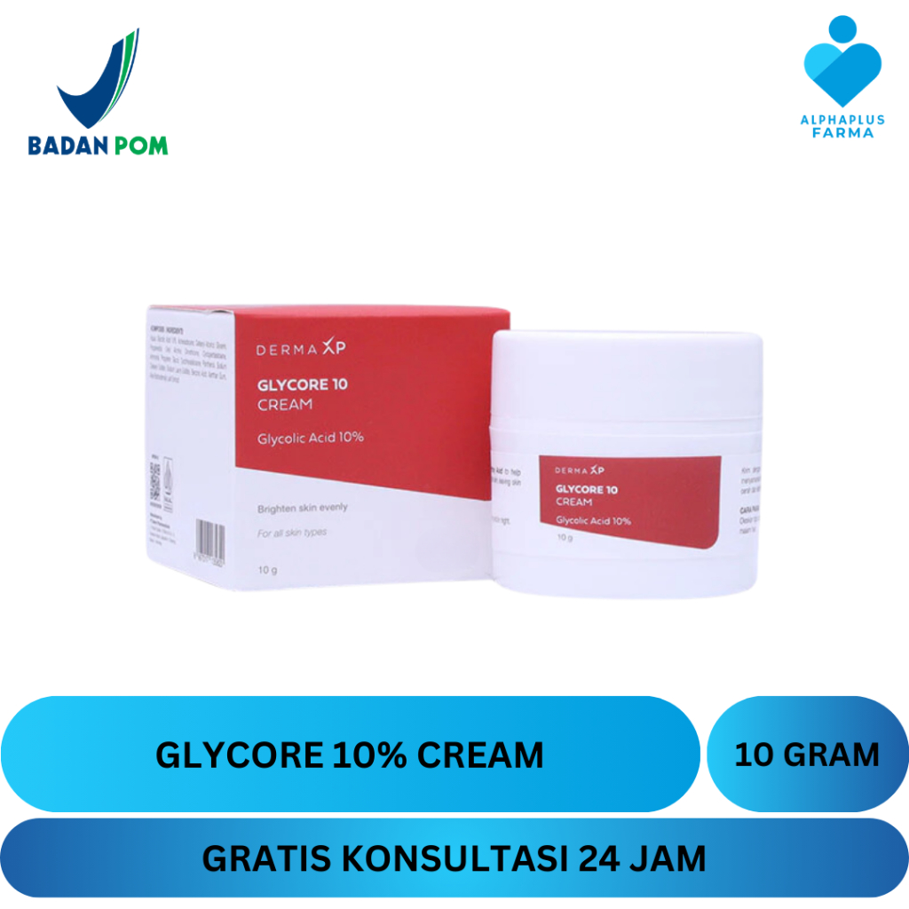 Jual GLYCORE 10 CREAM 10 GR / GLYCOLIC ACID 10% / KRIM KULIT PEMUTIH ...