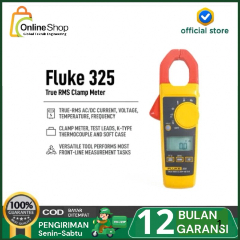 Jual FLUKE 325 400A AC/DC TRUE RMS CLAMP METER ESPR | Shopee Indonesia