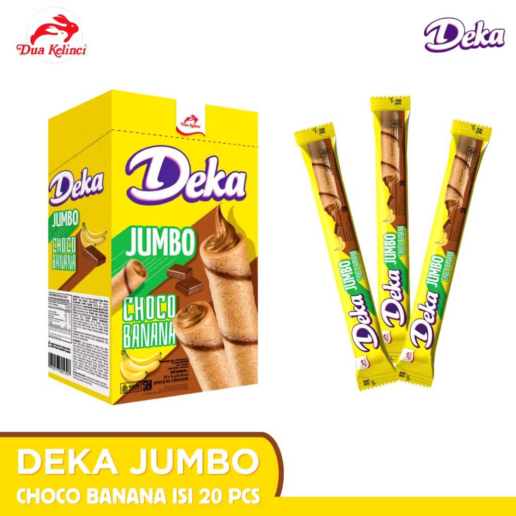 Jual Deka JUMBO Wafer Roll | Choco Banana | Cheesy Durian | Isi 20 Pcs | Shopee Indonesia
