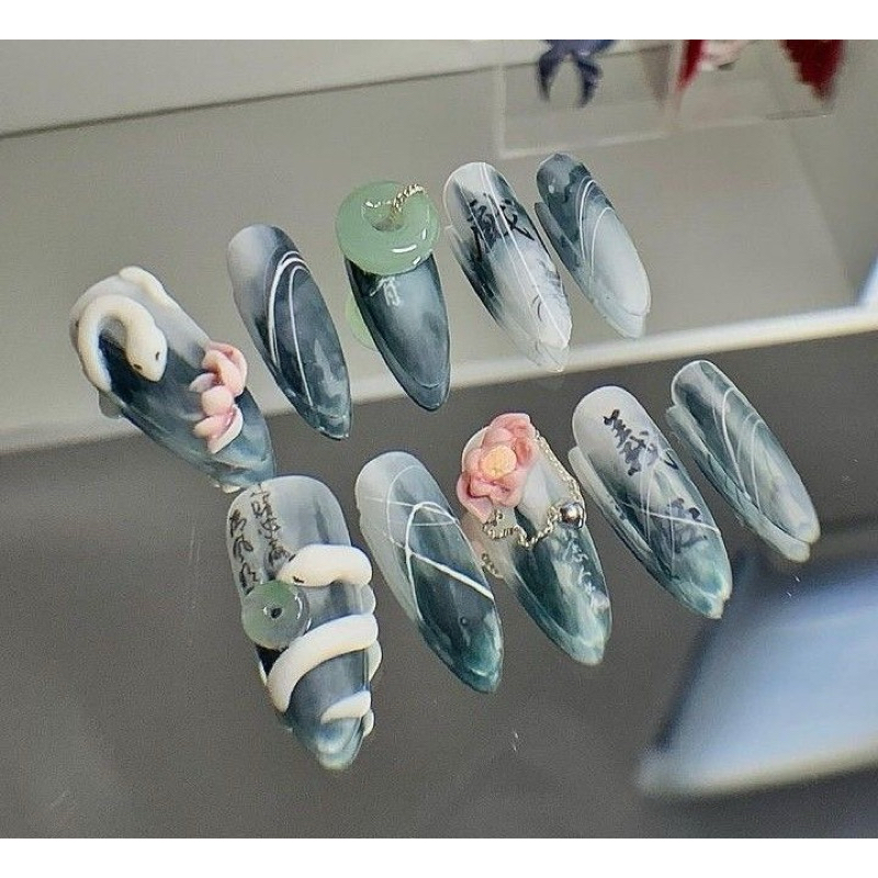 Jual chinese sage press on nail | Shopee Indonesia