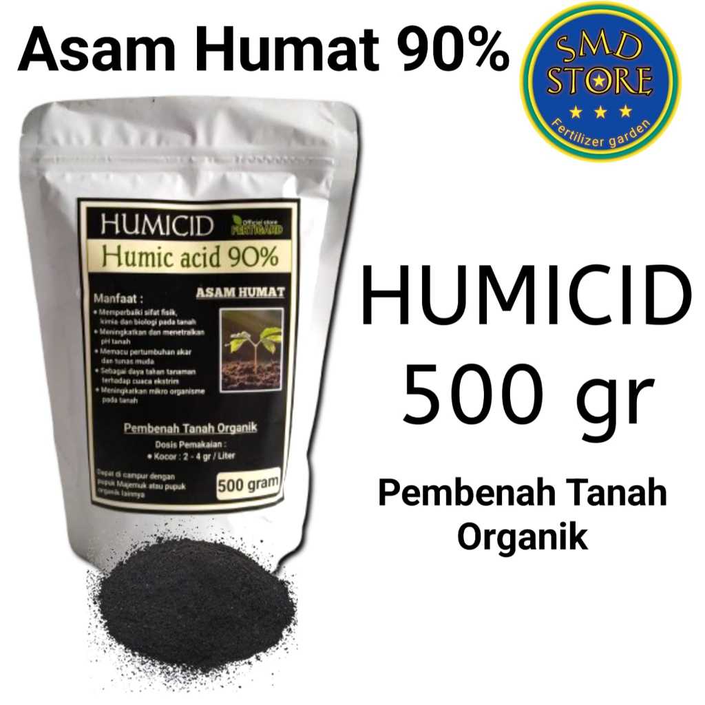 Jual Pupuk Organik Asam Humat HUMICID 500 gram pembenah tanah organik untuk kesuburan tanaman ...