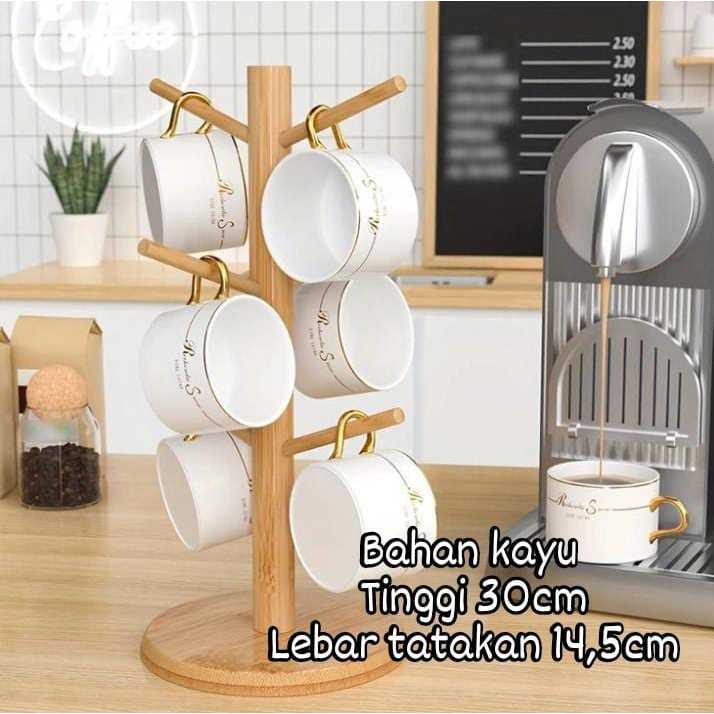 Jual Rak gelas kayu /display gelas kayu | Shopee Indonesia