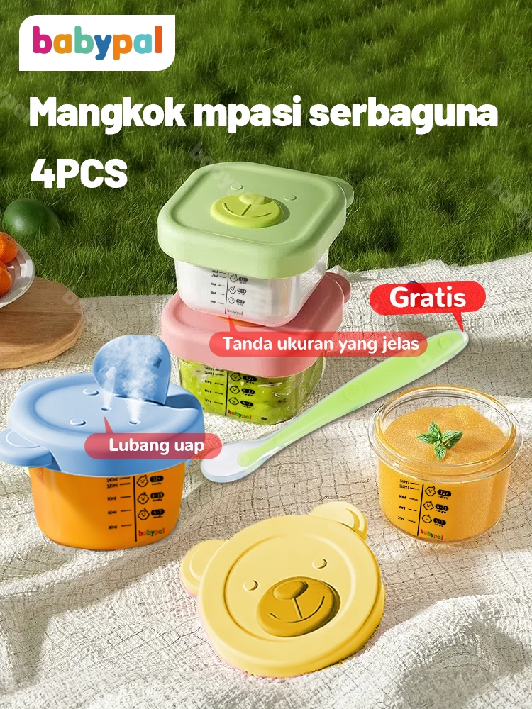 Jual Babypal - Food Container Baby Mpasi Kaca 3pcs - 120ml | 140ml ...