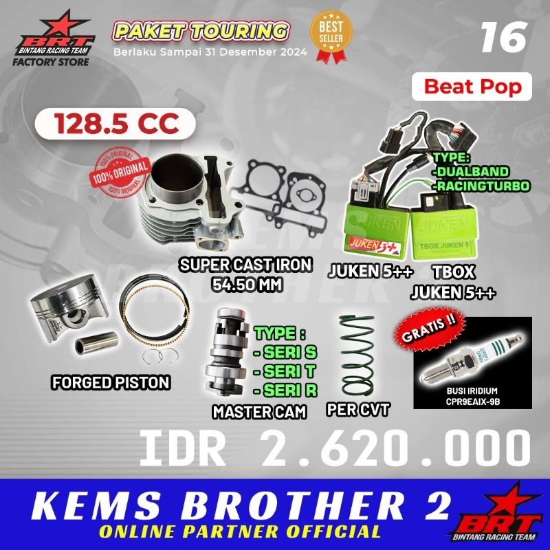 Jual PAKET TOURING BRT BEAT ESP BEAT POP 128.5CC ORIGINAL BRT ( blok ...