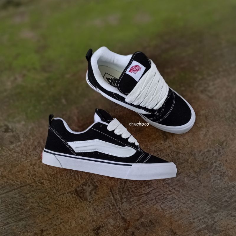 Jual Sepatu v*ns knu skool black white | Shopee Indonesia