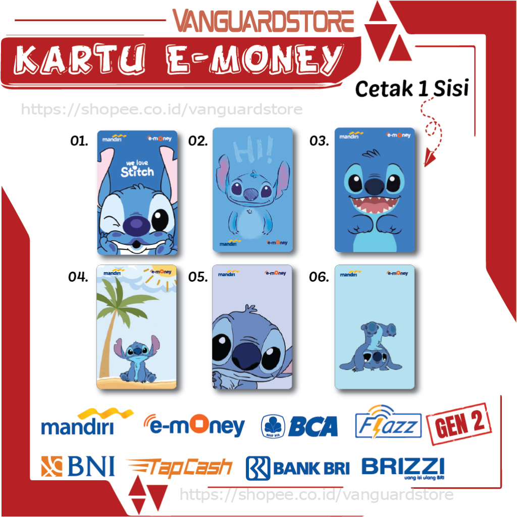 Jual KARTU E MONEY E TOLL LILO AND STITCH KARTUN MOVIE 11 EMONEY ...