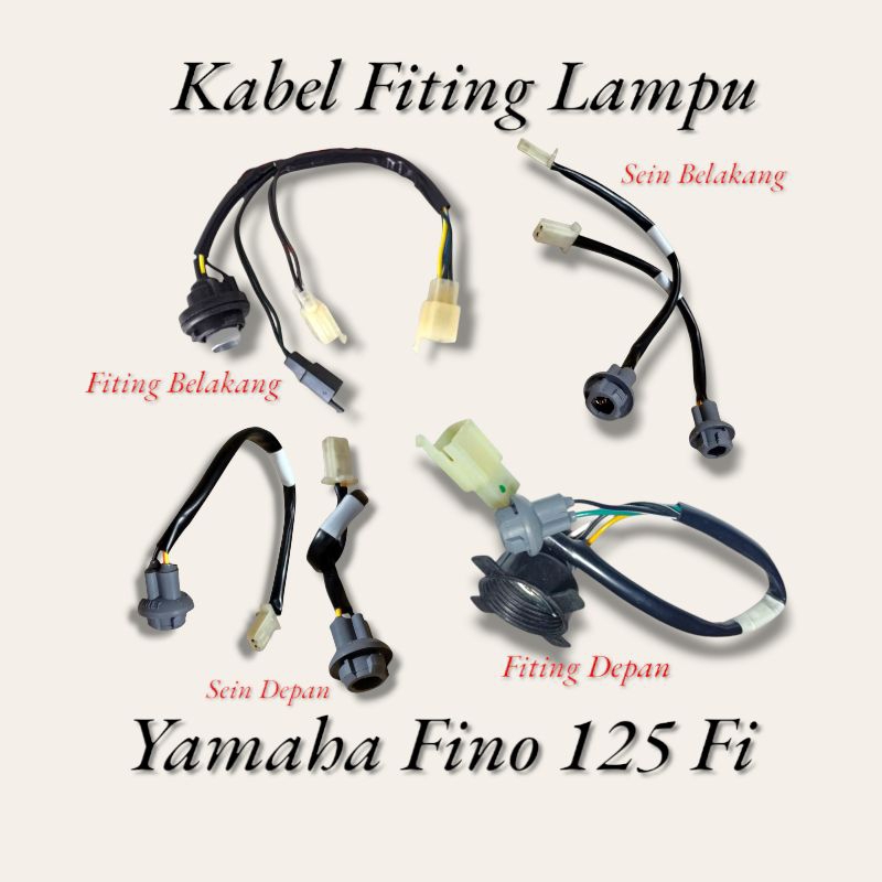 Jual kabel piting lampu yamaha fino 125 fi fullset piting lampu depan ...