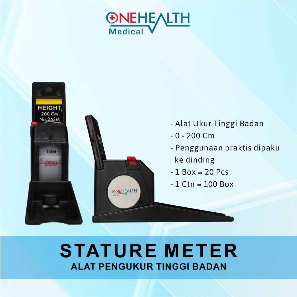 Jual Stature Meter Onehealth 2 Meter / Alat Pengukur Tinggi Badan 2 ...