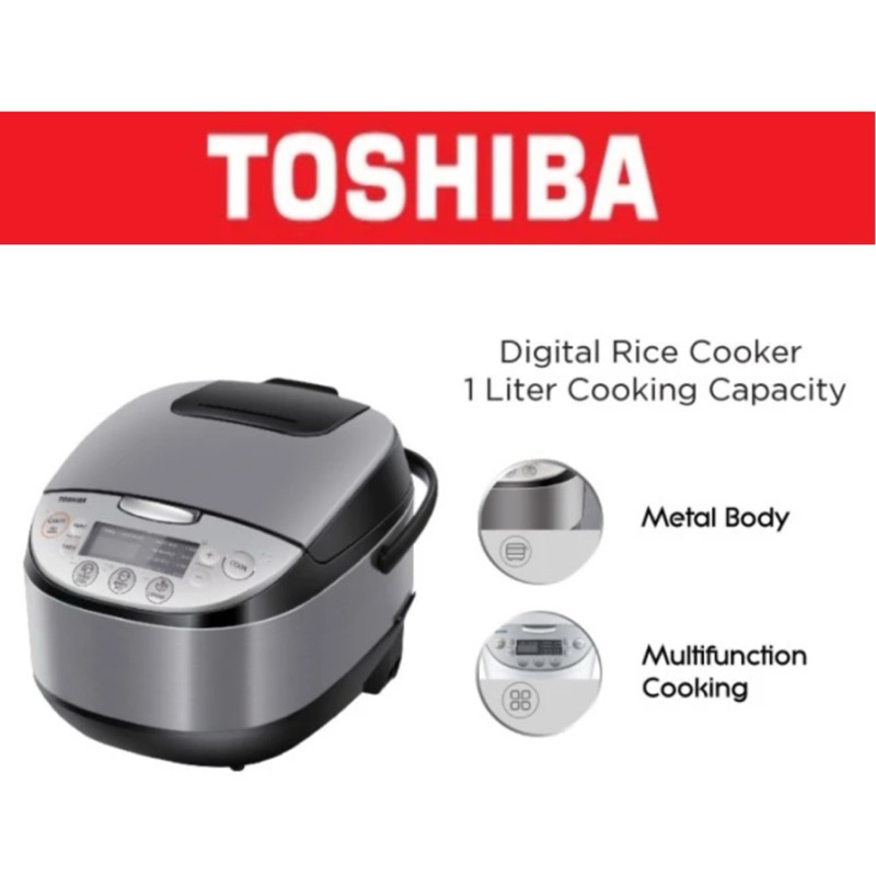 Jual Toshiba Digital Rice Cooker RC 10DR1TID(S) 1 Liter | Shopee Indonesia