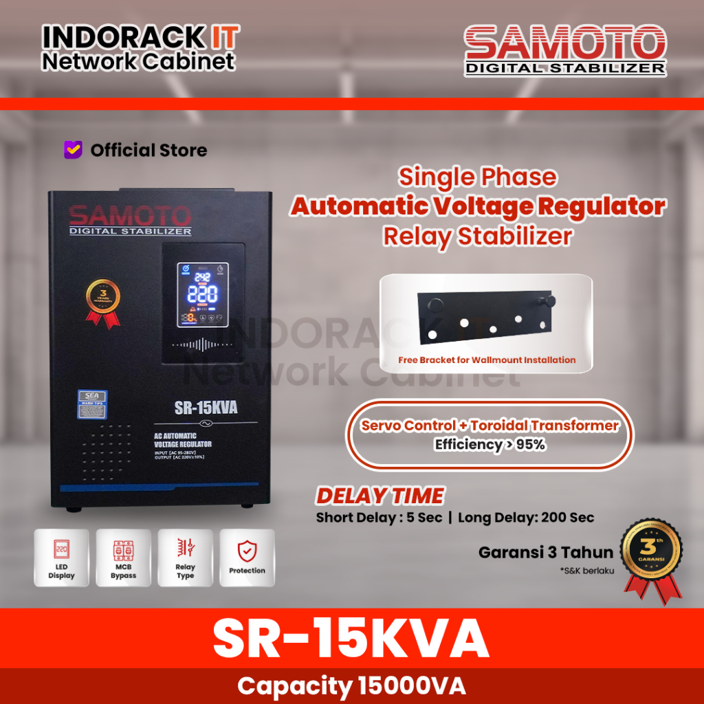 Jual Stabilizer SAMOTO AVR Stabilizer Relay Type 15000 AVR Stabiliser ...