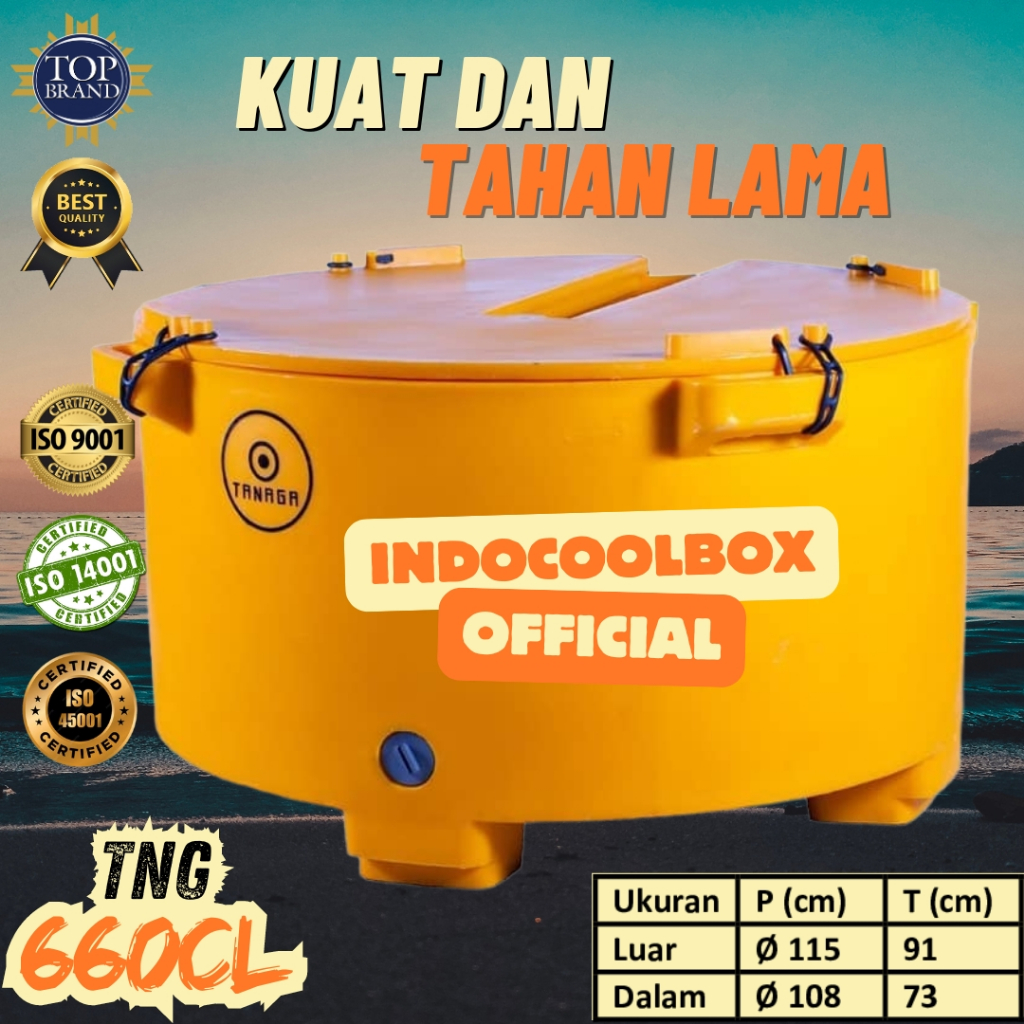 Jual Cooler Box Tanaga 660 Liter Cylinder Termos Kotak Tempat Es Batu ...