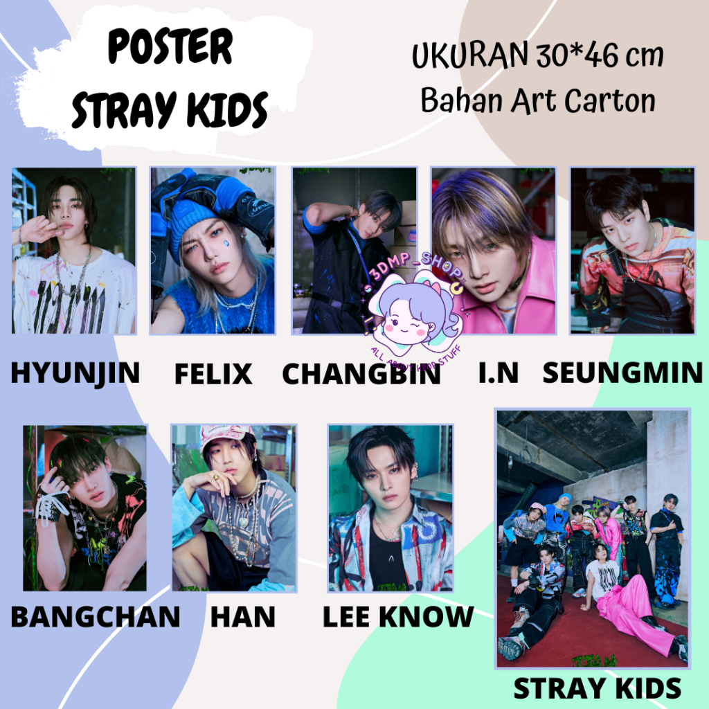 Jual POSTER A3 STRAY KIDS JAM/THE STREET KIDS/DOMINATE SEOUL /HOP ...