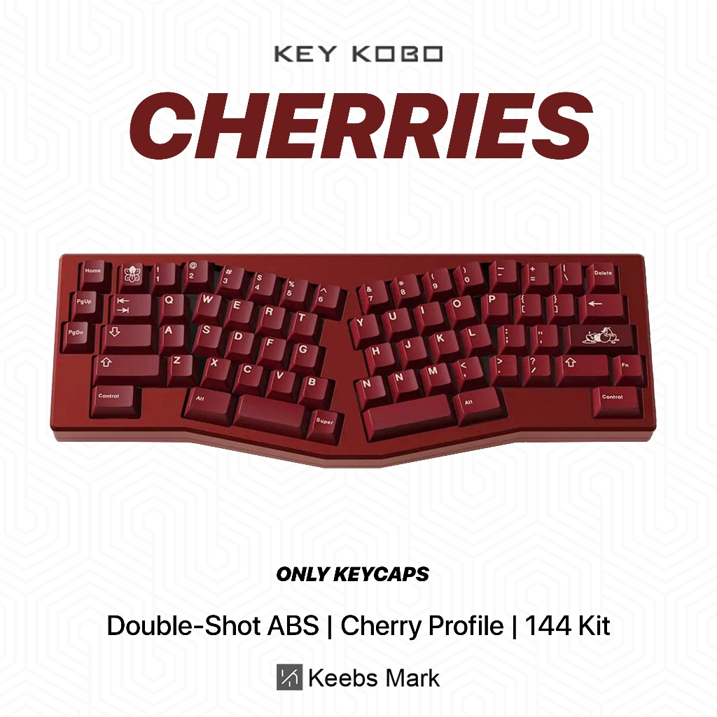 Jual Keykobo Cherries Keycaps ABS Doubleshot 144 Keys Cherry Profile ...