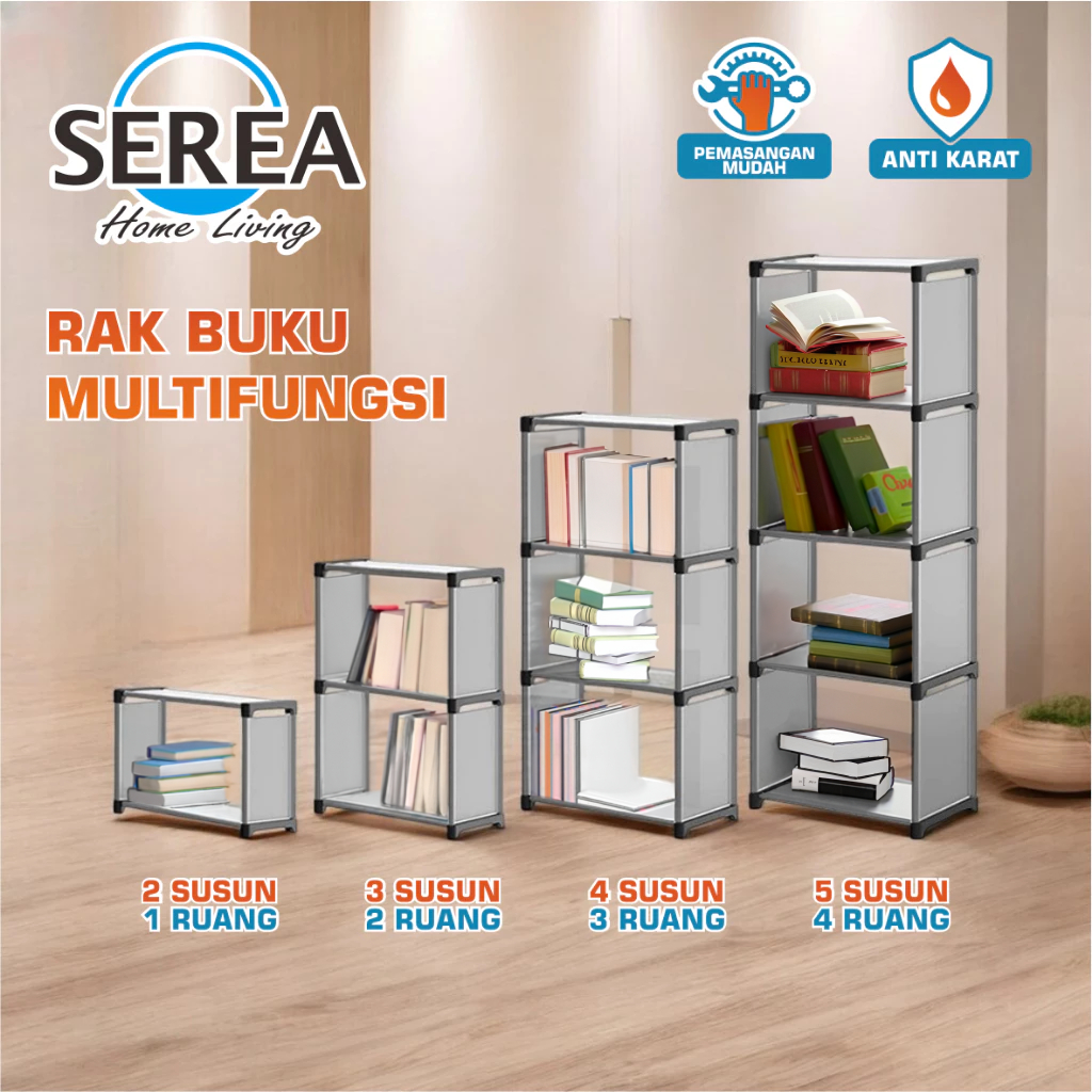 Jual Rak Buku Minimalis Multifungsi / Rak Penyimpanan Minimalis / Rak ...