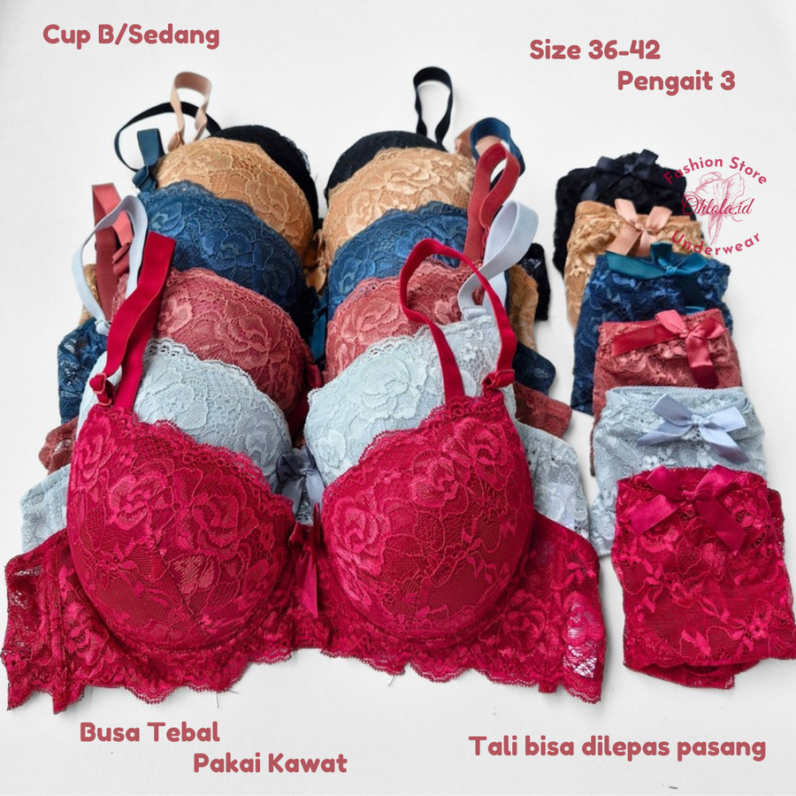 Jual Set Bh Dan Celana Seksi Premium Busa Tebal Setelan Bra Wanita | Shopee Indonesia