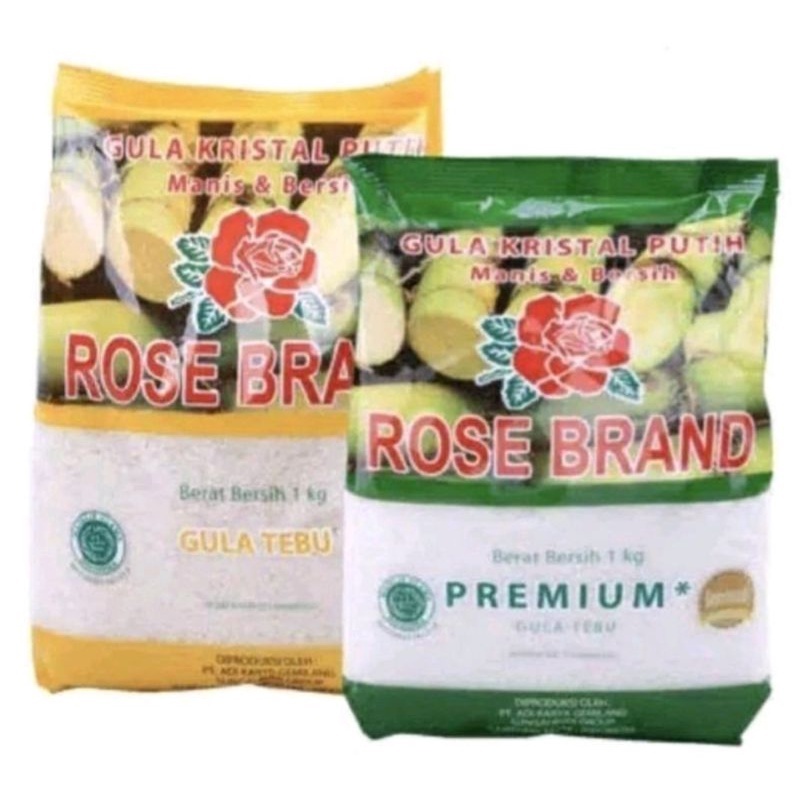 Jual Gula Kristal Putih Rose Brand Berat Bersih 1 kg | Shopee Indonesia