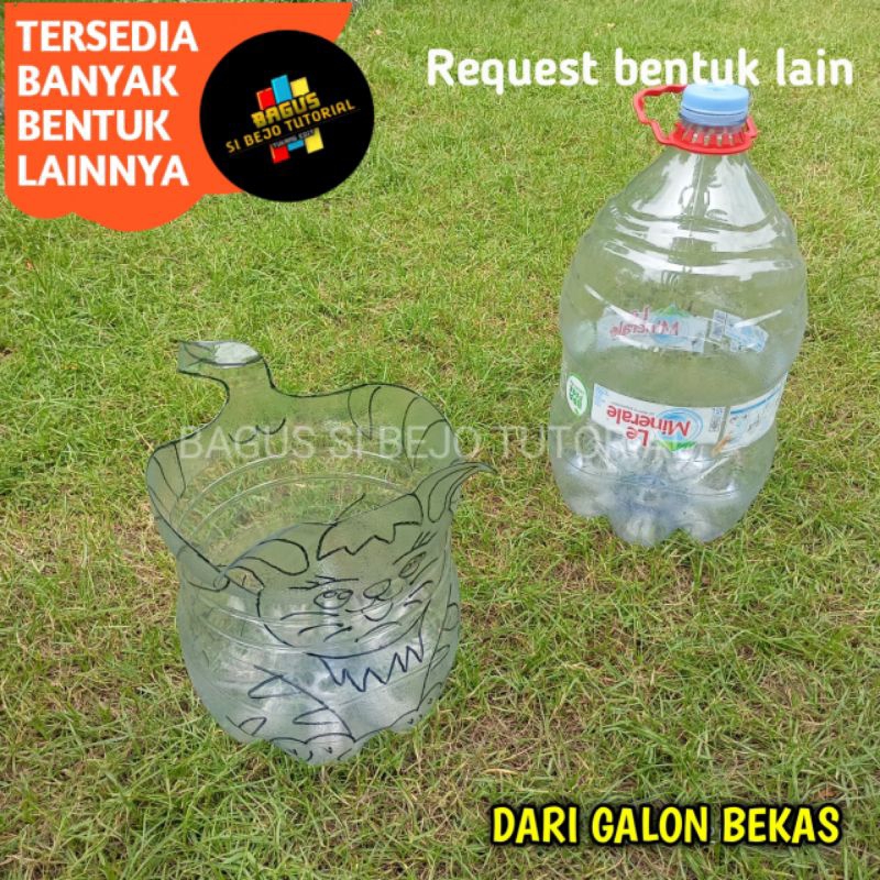 Jual POT DARI GALON LE MINERAL BENTUK KUCING REQUEST BENTUK | Shopee ...
