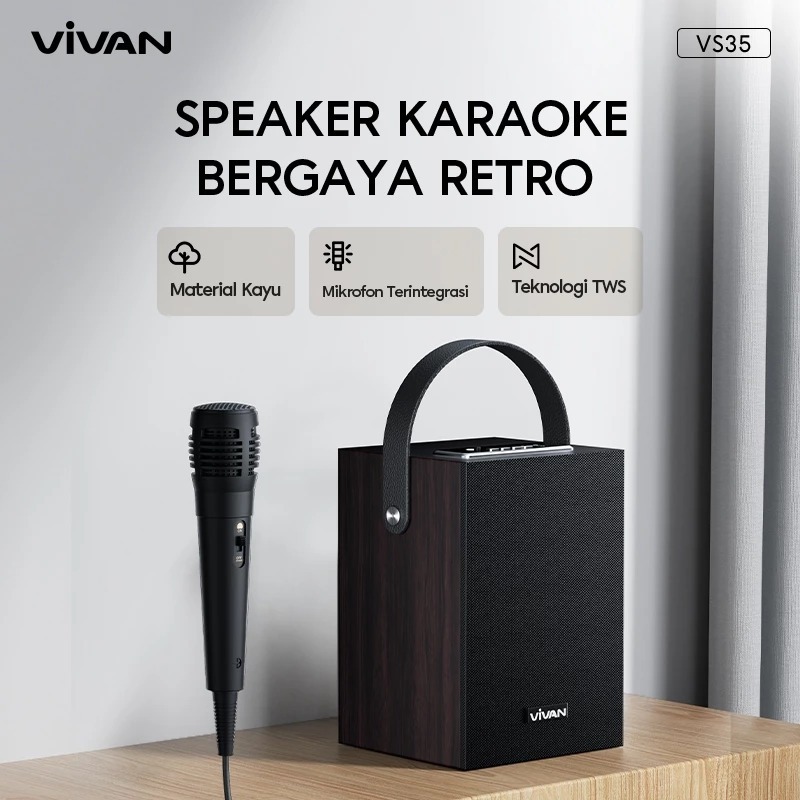 Jual Minigo VIVAN Speaker Karaoke VS35 Bluetooth v5.3 TWS Connect ...