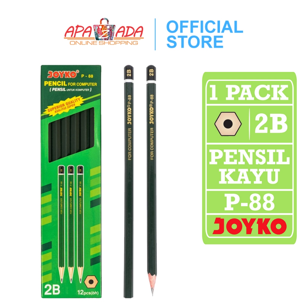 Jual Apazada - Pensil 2B [1 Pack - 12 Pcs Pensil] / Pensil Joyko For ...