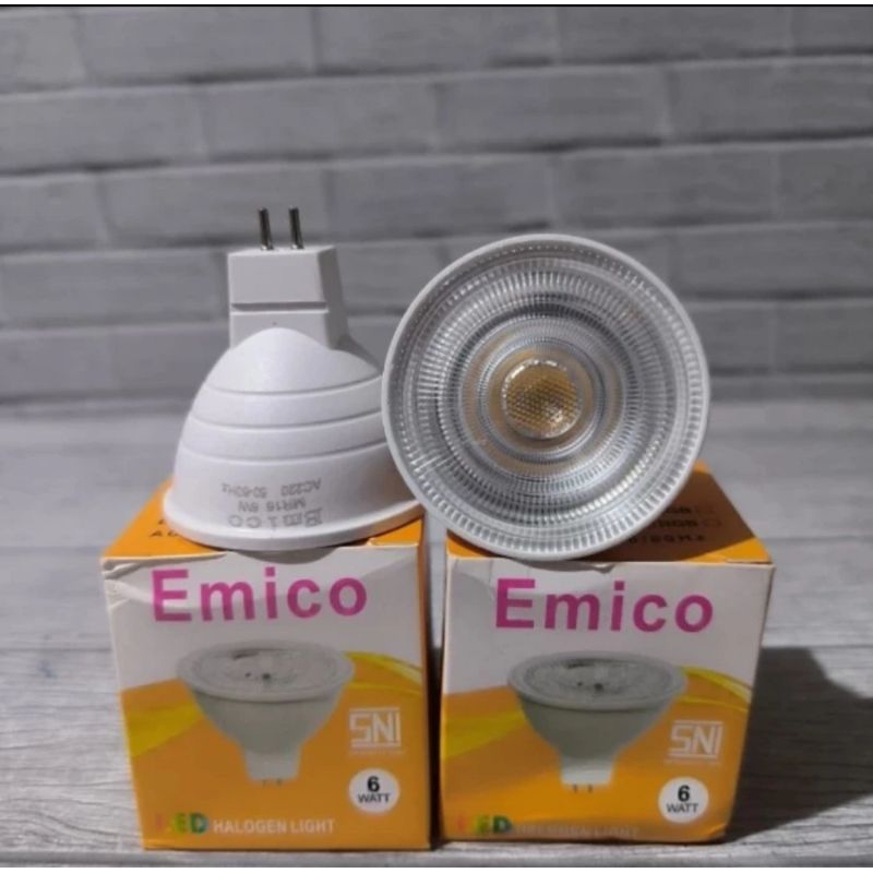 Jual EMICO Lampu Led Halogen Spotlight 8 Watt MR16 Cahaya Putih Kuning ...